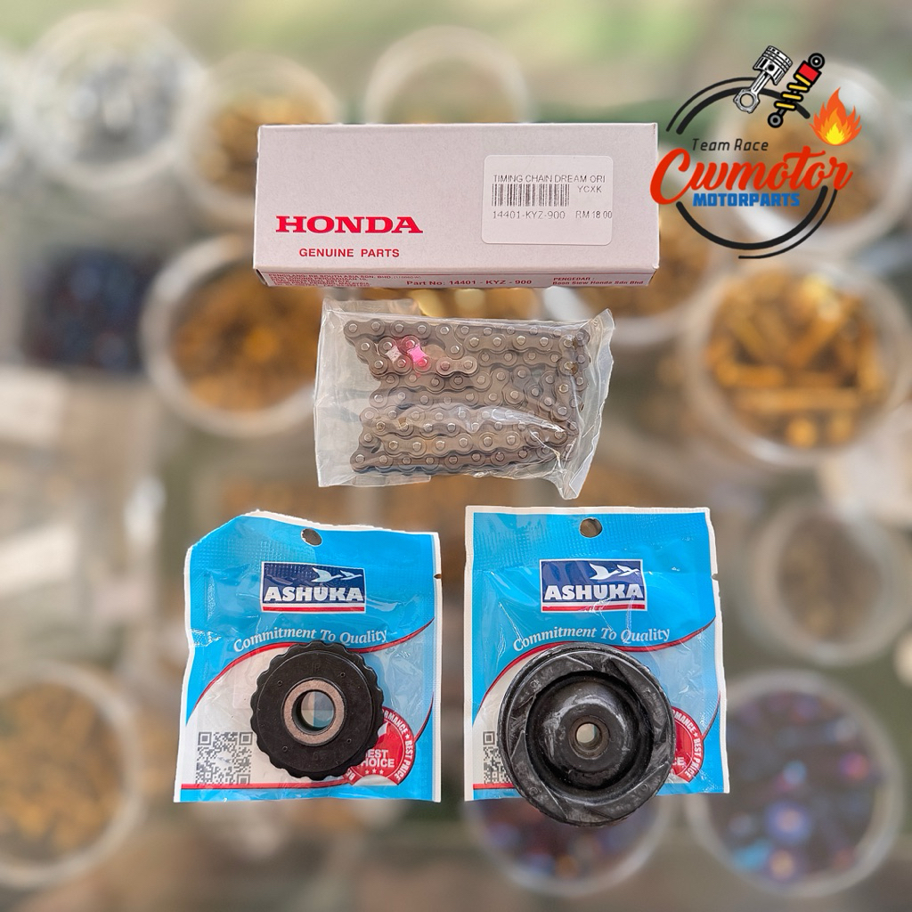 ASHUKA EX5 DREAM RANTAI KECIK SET TIMING CHAIN ROLLER SET ROLLER TIMING ...