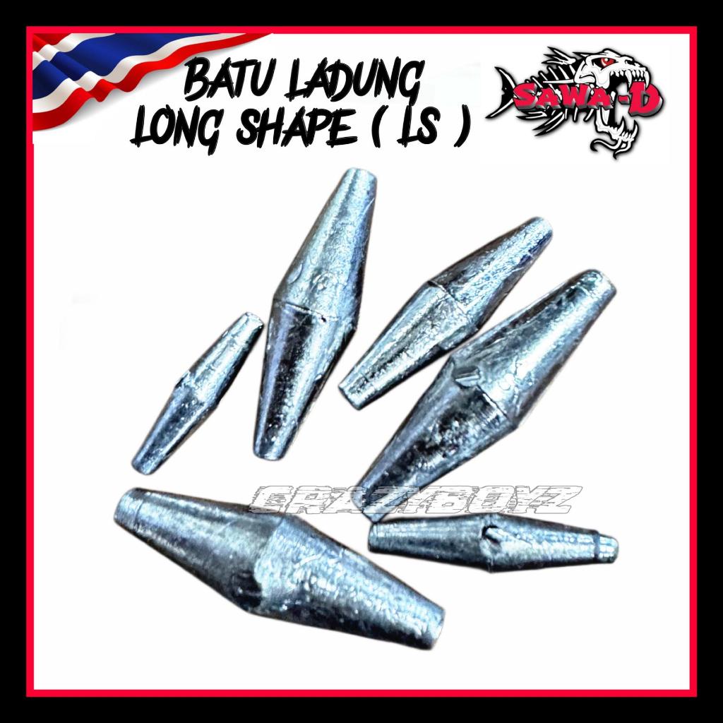 Batu Ladung Timah Sinker Pancing Long Shape ( LS ) | Shopee Malaysia