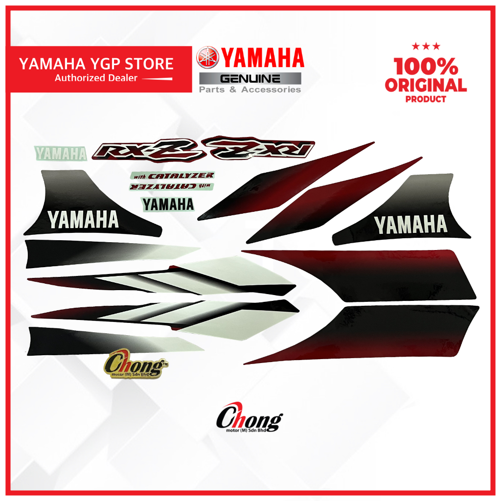 Yamaha Graphic Set/ Body Sticker / Stripe RXZ Catalyzer Merah Grey 5PV ...