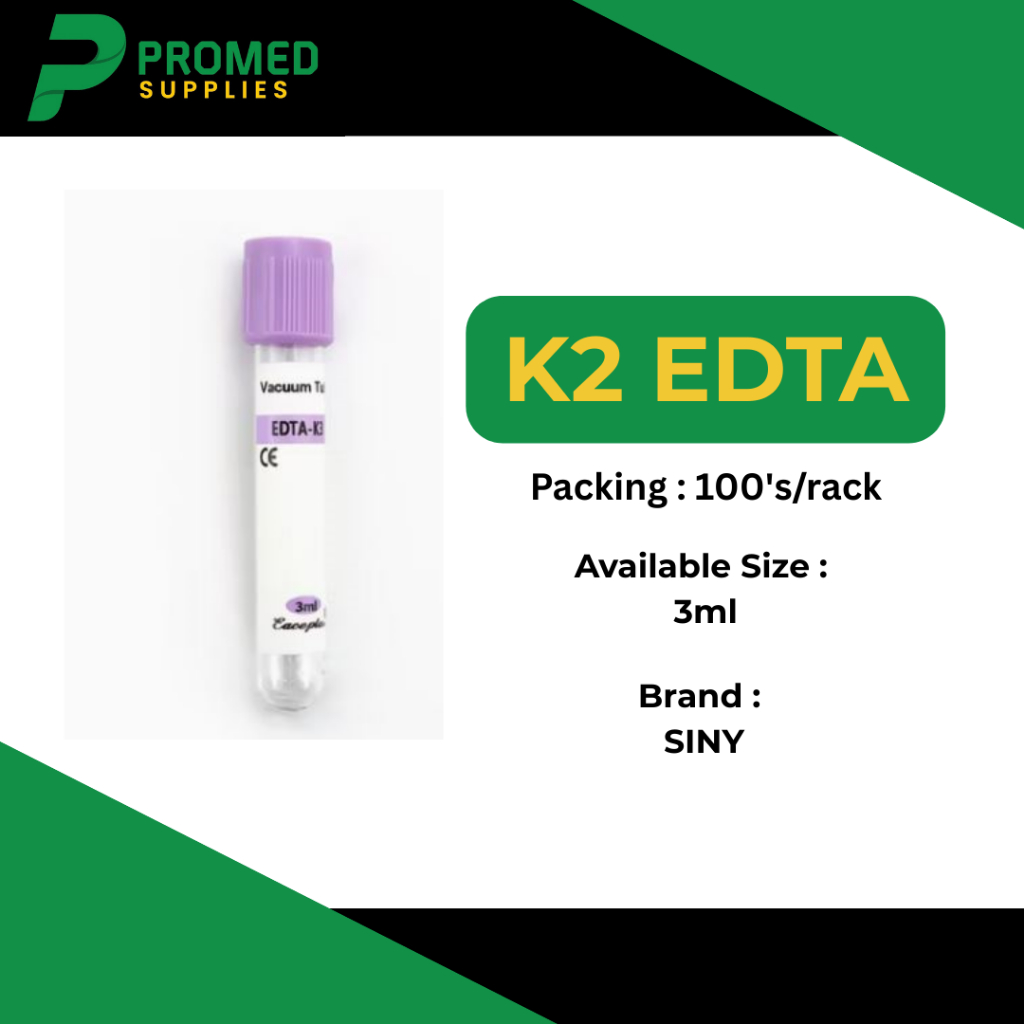 (SINY) VACUTAINER K2EDTA 3ML, PET, PURPLE CAP | Shopee Malaysia