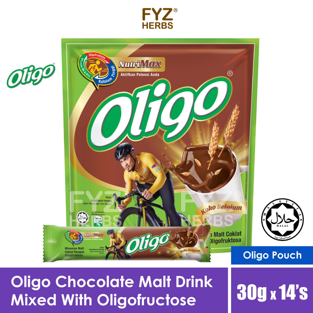 Oligo Chocolate Malt Drink Hi-Calcium With Oligofructose (30g x 14's ...