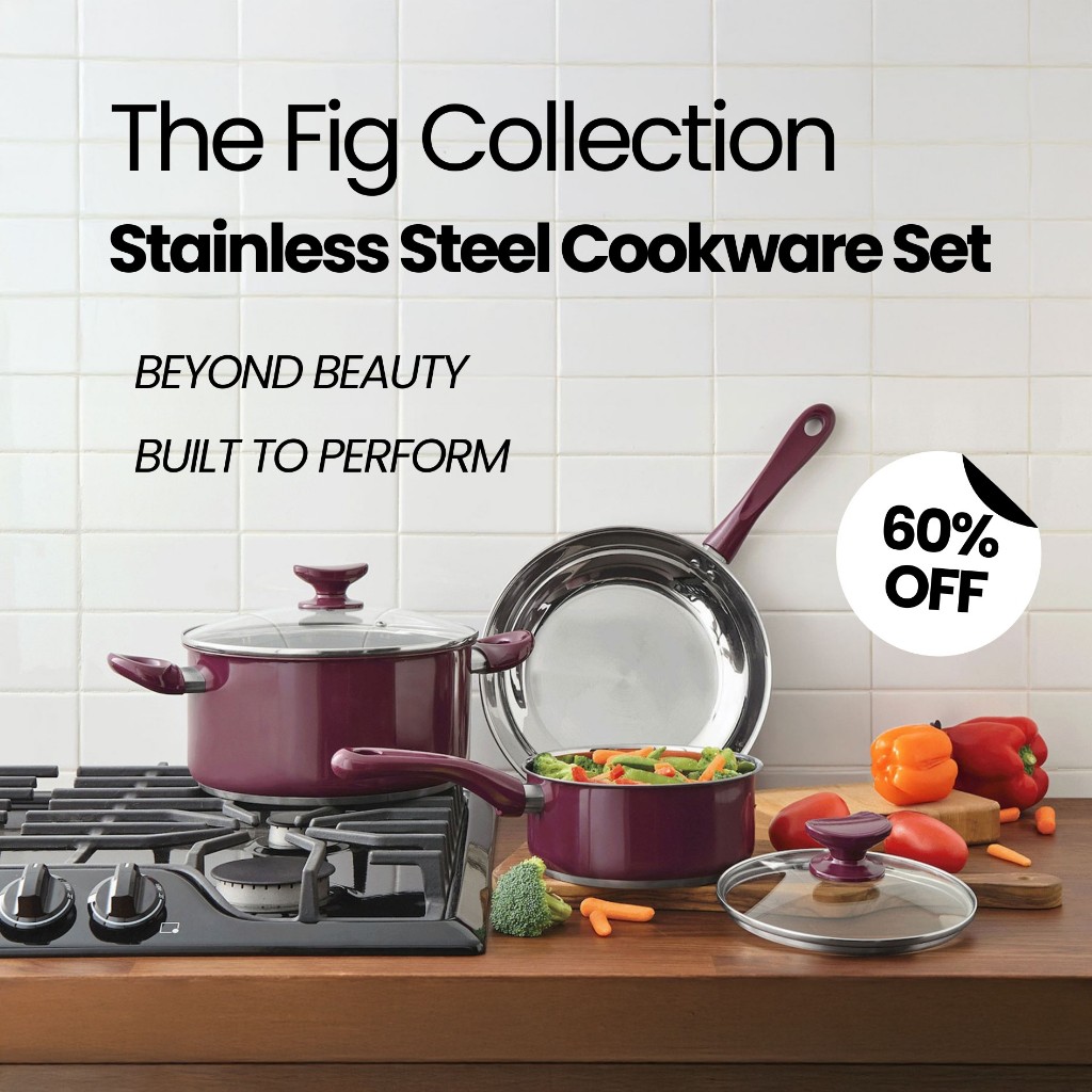 Fig 5-Piece Stainless Steel Cookware Set | Induction Ready Pots and ...
