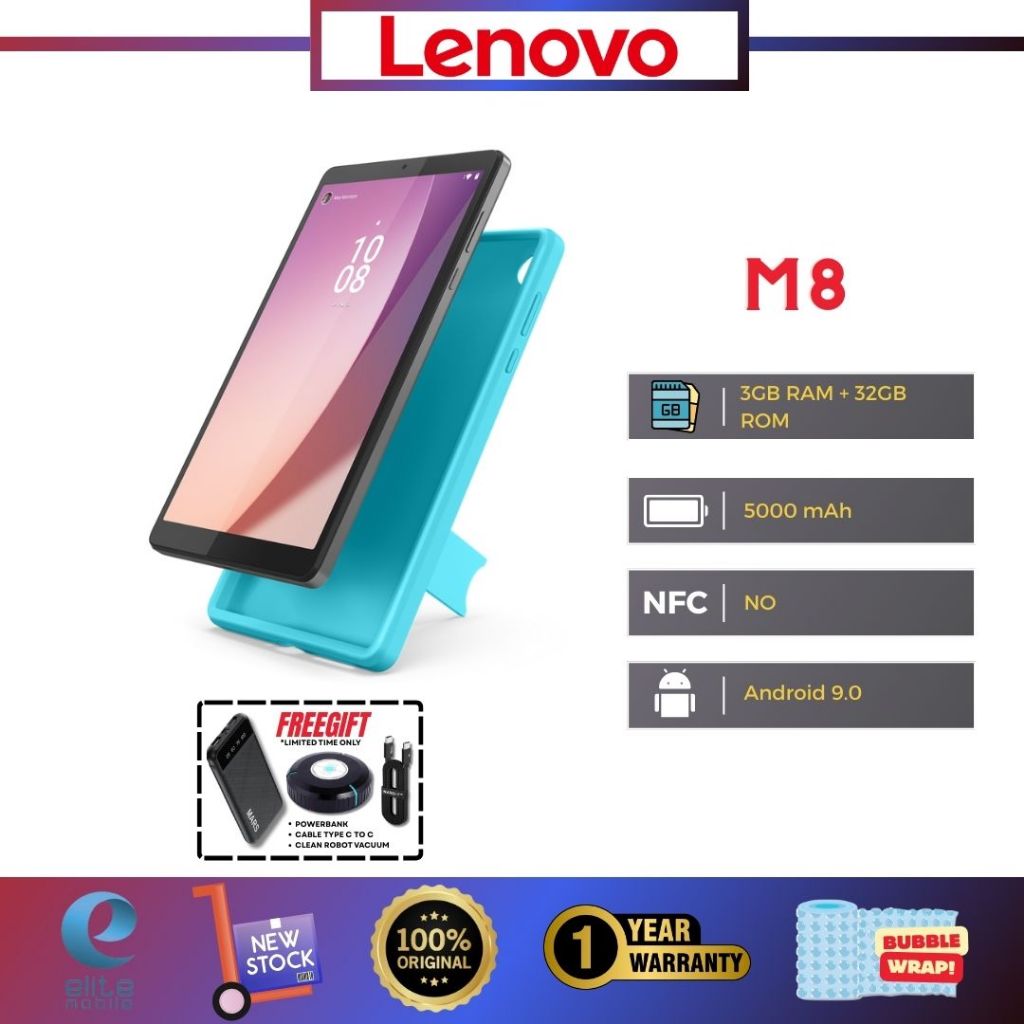 LENOVO Tab M8 4th Gen 2024 [3GB RAM+32GB ROM] MediaTek® MT8768 octa ...