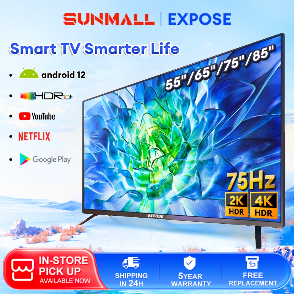 Smart TV 50 Inch Android TV 55 Inch LED WIFI 4K HDMI 5 year Warranty ...