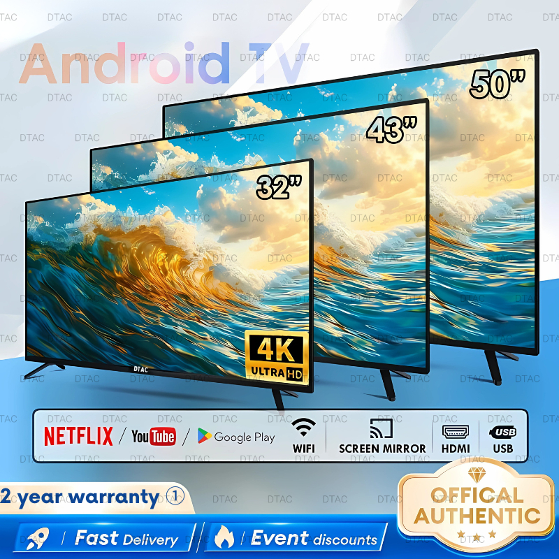 Televisyen Pintar DTAC Smart Netflix hdmi android goggle 32 Inch LED Tv ...