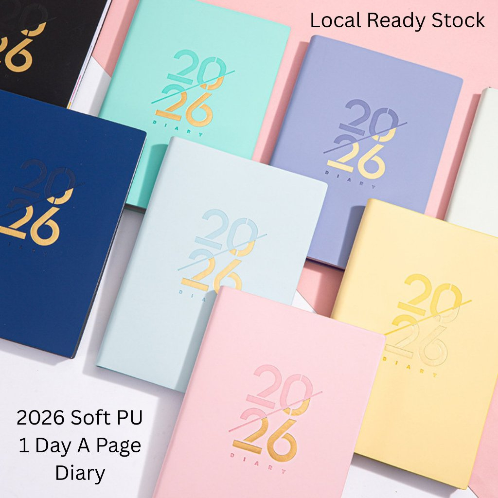 2026 A5 Diary Soft PU leather Emboss cover diary planner Malaysia One ...