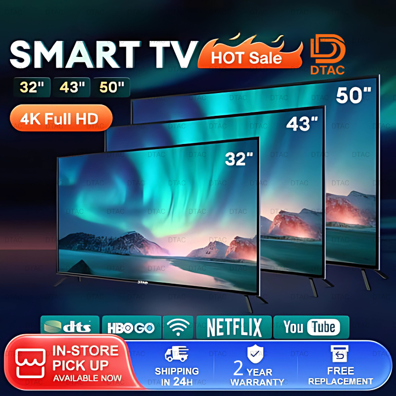 Tv Pintar Dtac Smart 43 Inch Netflix Hdmi Android Goggle LED USB Smart ...