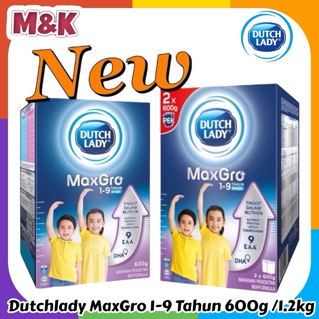 Dutchlady MaxGro 1-9 Tahun 600g / 1.2kg Exp:10/2026 | Shopee Malaysia