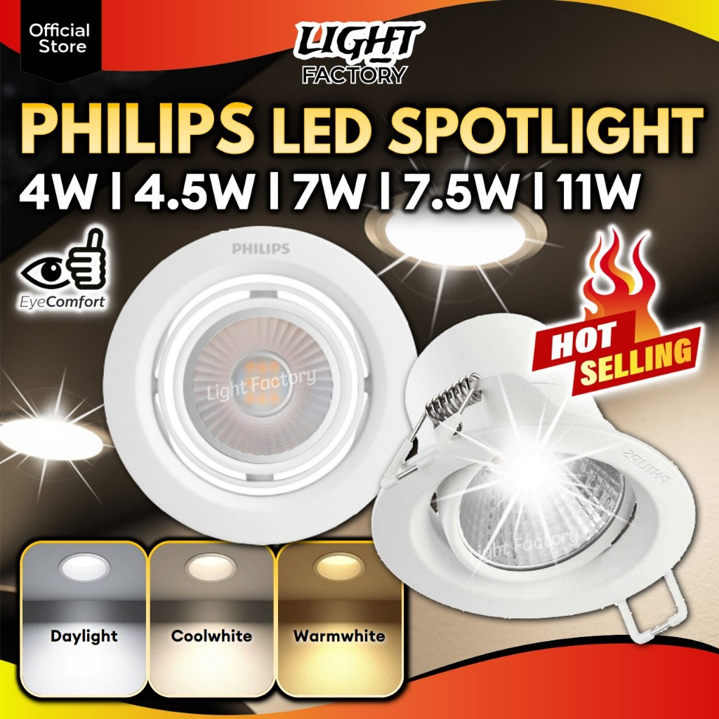 Philips LED Eyeball 59776 Pameron 7W Recess Spotlight SL201 4.5W RS280 SL260 DL260 Ceiling Light ...