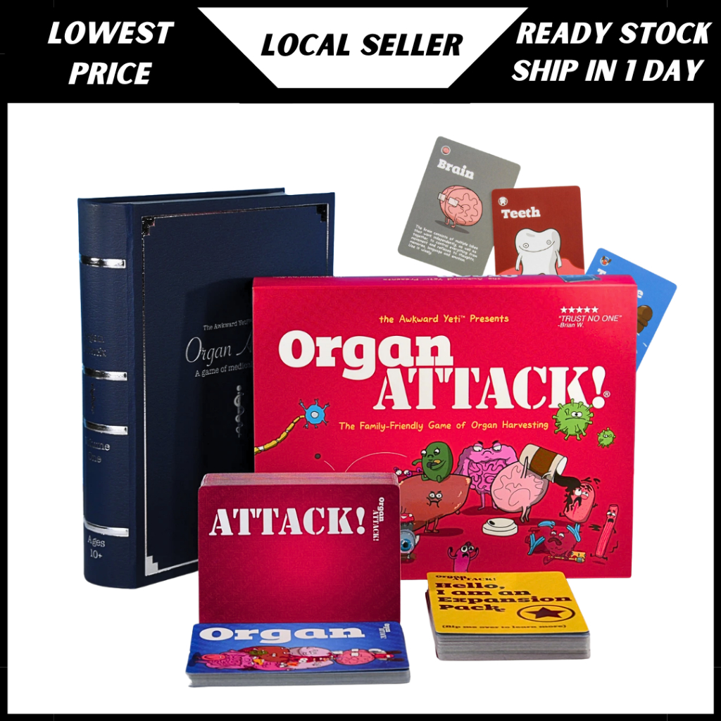 Organ Attack Board Game Awkward Yeti Edition Card Game for Kids Family ...