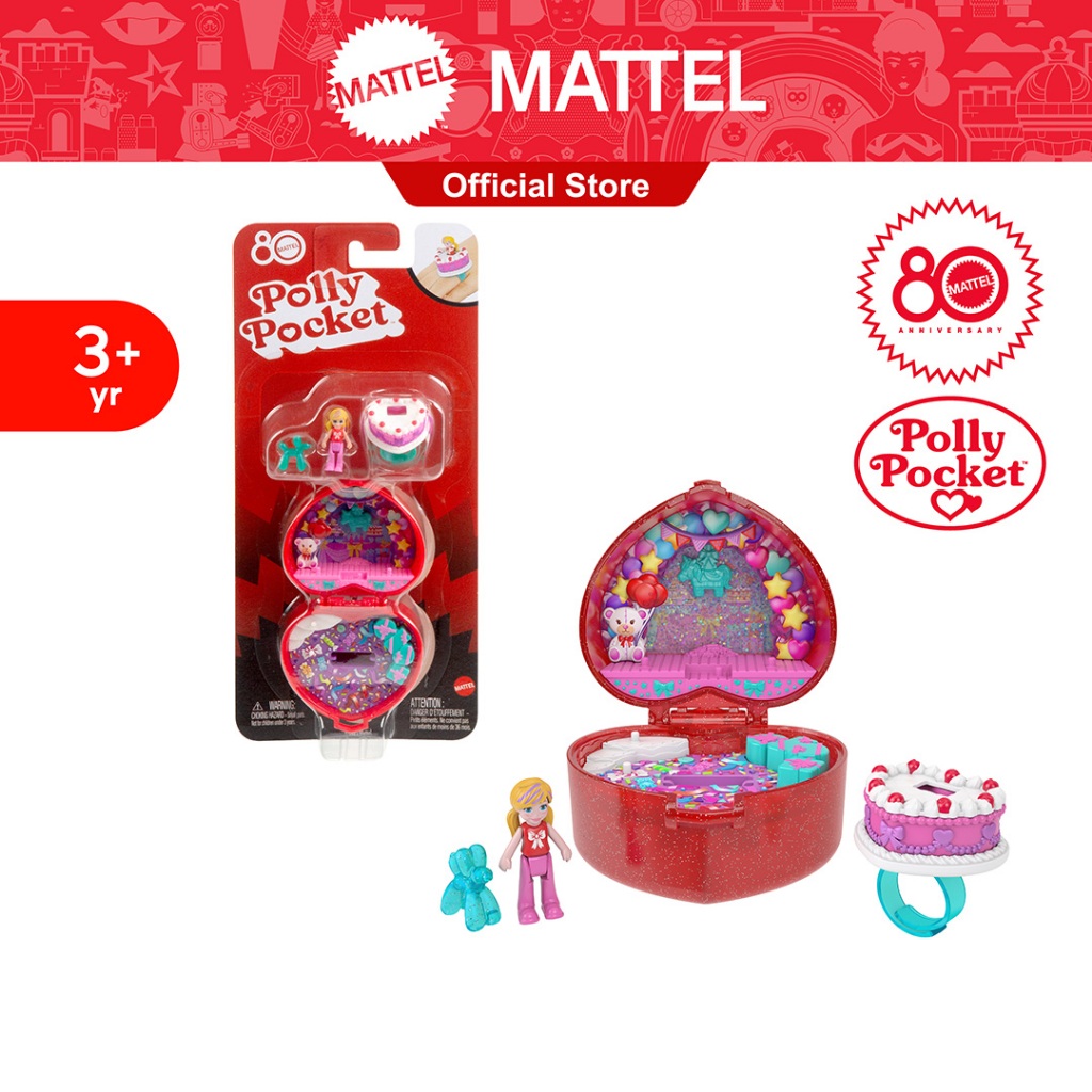 Polly Pocket Mattel 80th Ruby Red Ring Box (JGK21) | Shopee Malaysia