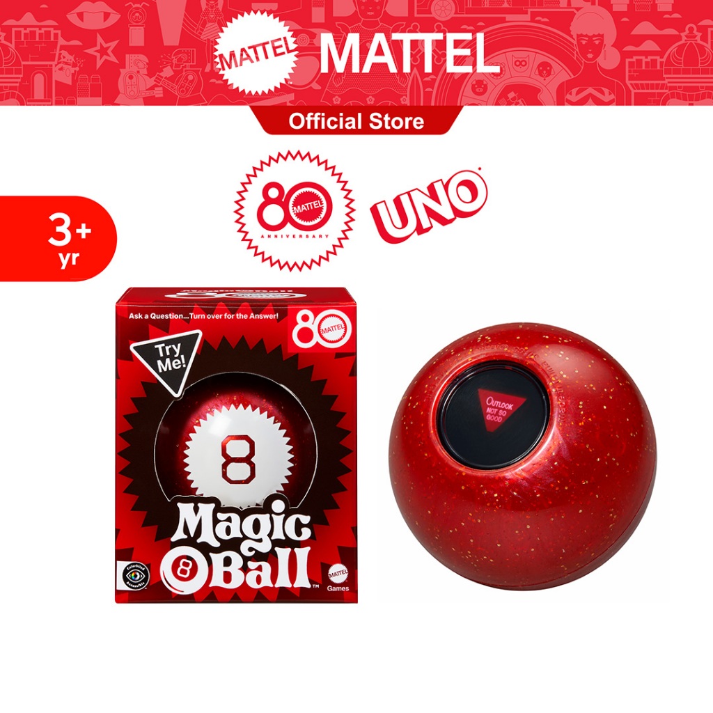 Mattel Games Mattel 80th Ruby Red Magic 8 Ball (JGK11) | Shopee Malaysia