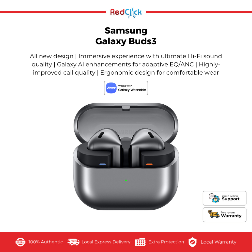 Samsung Galaxy Buds3 Fon Telinga Wireless Earbuds | Active Noise ...