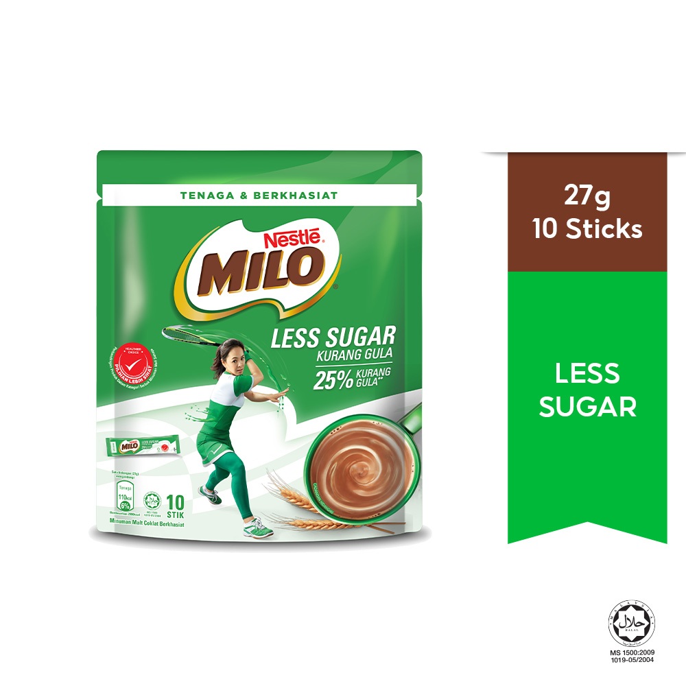 NESTLÉ MILO® Less Sugar 10 Sticks (27g) | Shopee Malaysia