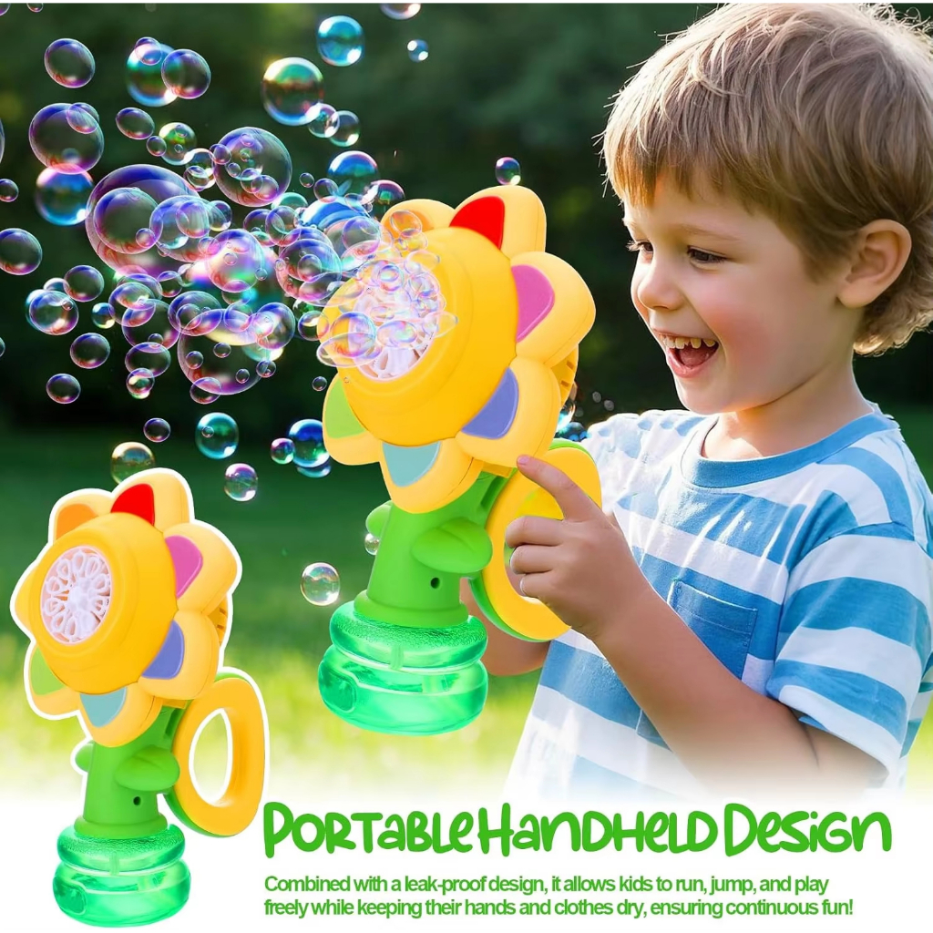 Sunflower Bubble Machine for Kids Automatic Flower Bubble Toy with ...