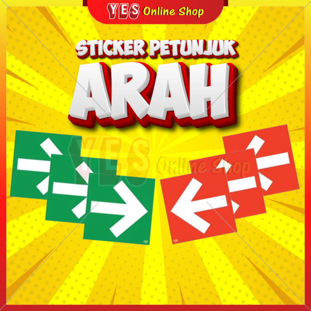[READY STOCK] Stiker Petunjuk Arah / Directional Stickers - Harga untuk ...