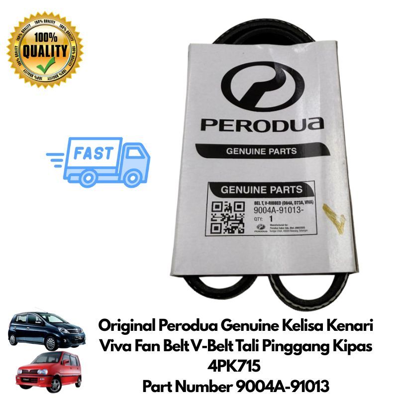 Original Perodua Genuine Kelisa Kenari Viva Fan Belt V-Belt Tali ...