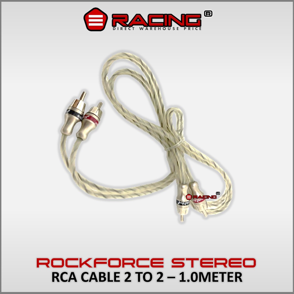 ROCKFORCE Car Audio Stereo Amplifier 2 TO 2 RCA Cable - 1.0M | Shopee ...