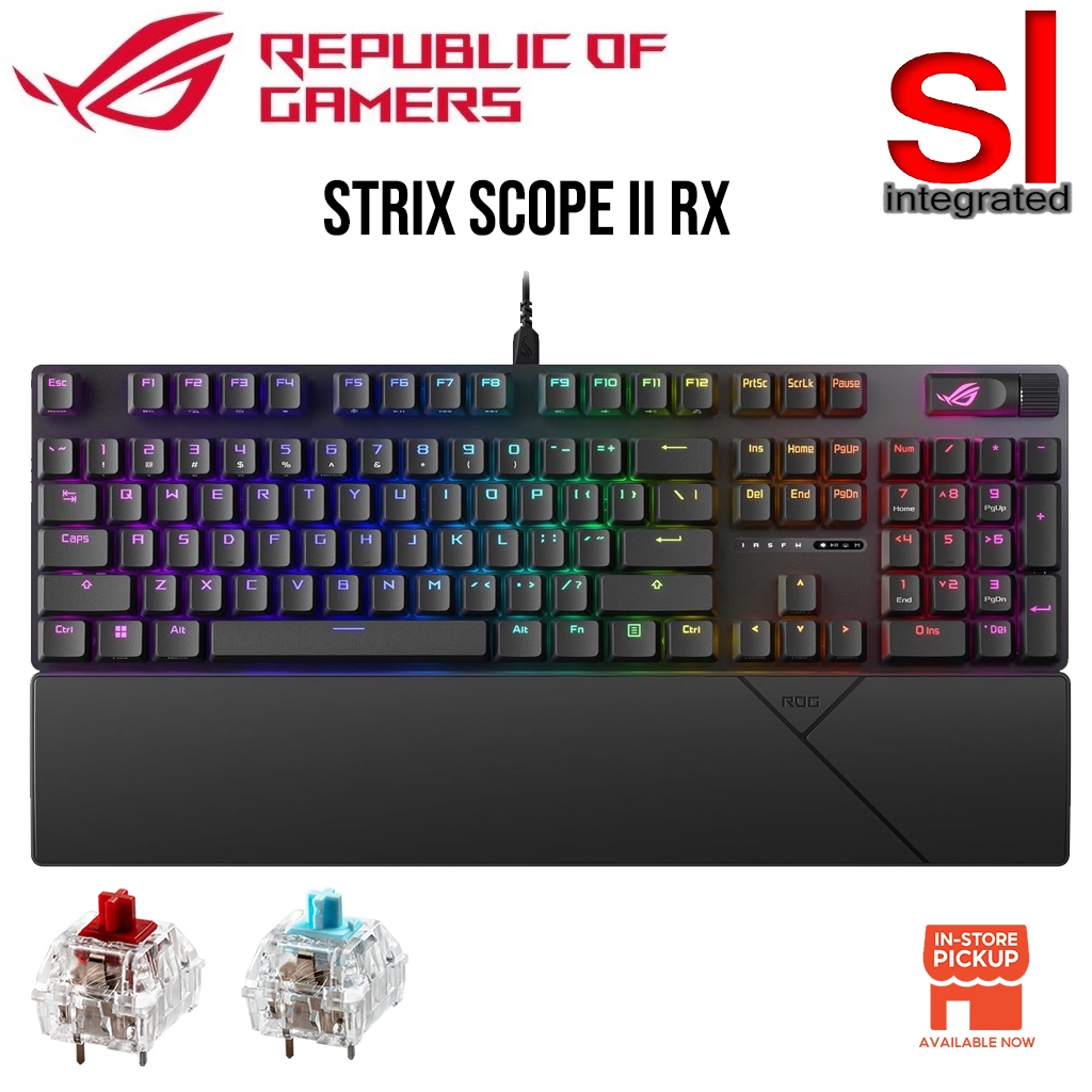 ROG Strix Scope II RX Mechanical Switches Gaming Keyboard -(Blue/Red ...