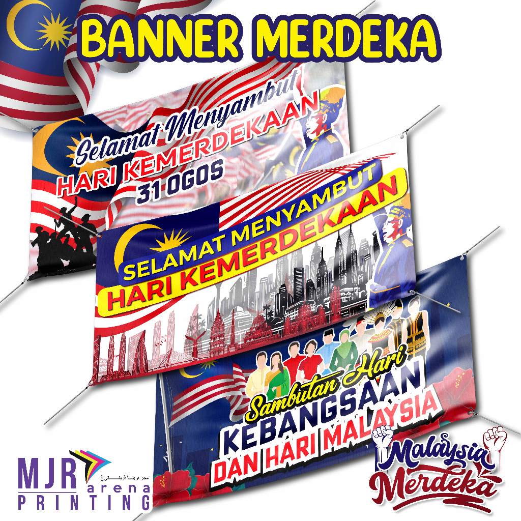 BANNER MERDEKA - HIASAN PATRIOTIK - DEKORASI SEKOLAH - KELENGKAPAN ...