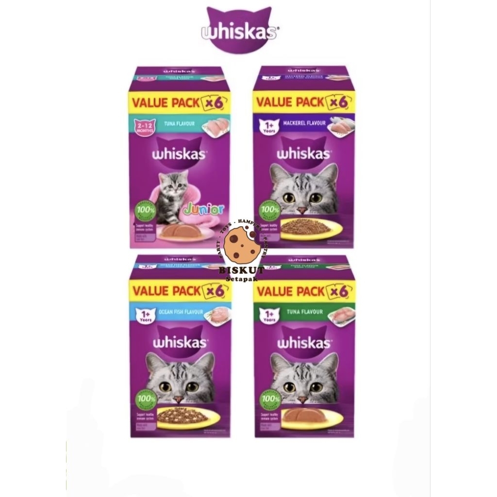 WHISKAS VALUE PACK WET CAT FOOD ( 80G×6 ) | Shopee Malaysia