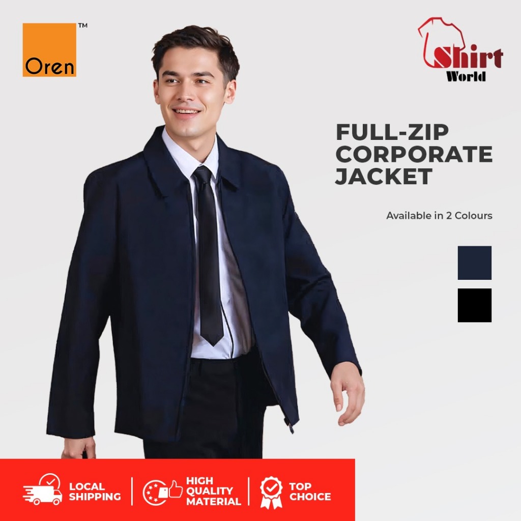 OREN SPORTS CJ02 UNISEX FULL-ZIP CORPORATE JACKET for Professional Wear | Shopee Malaysia