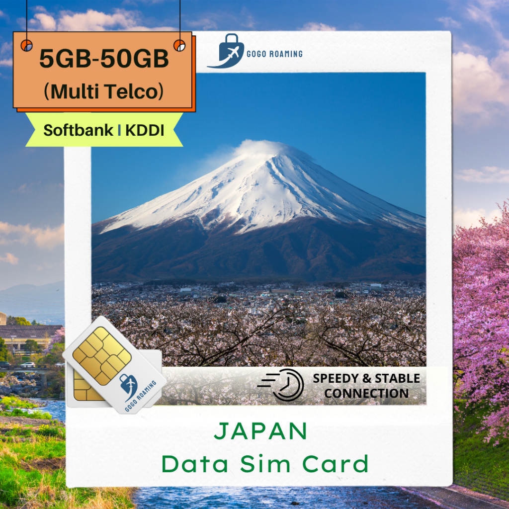【JAPAN 50GB】Japan (Multi Telco) Unlimited Data Sim Card【5GB - 50GB】GoGo ...
