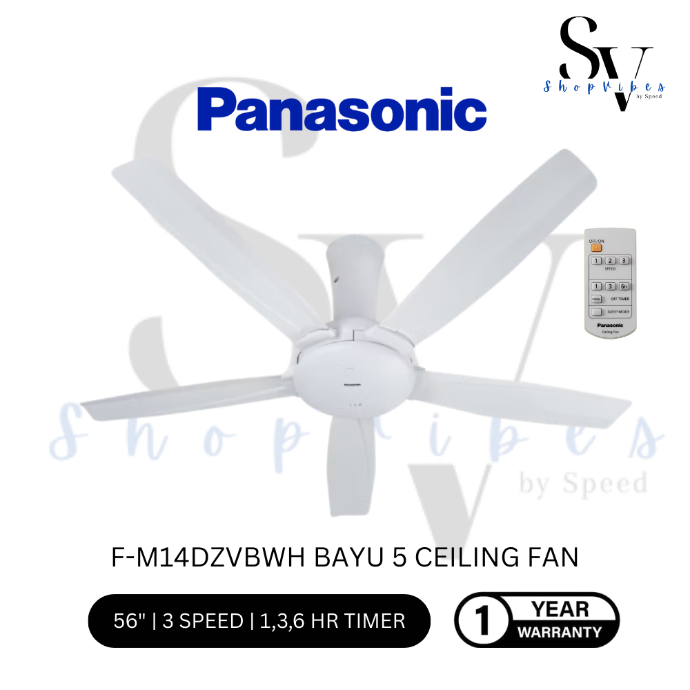 PANASONIC 56INCH 5-Blade Ceiling Fan BAYU 5 - F-M14DZ | Shopee Malaysia