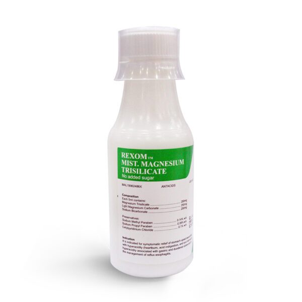 Rexom MMT Magnesium Trisilicate (Syrup MMT) Syrup 120ml [FOR GASTRIC ...