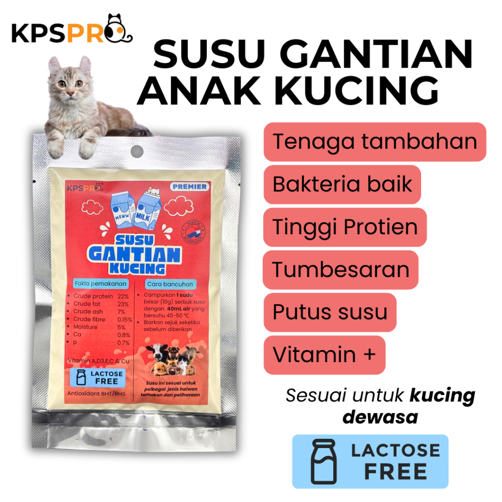 KPSPro Susu Gantian Kucing / Susu Kucing / Susu Untuk Anak Kucing ...