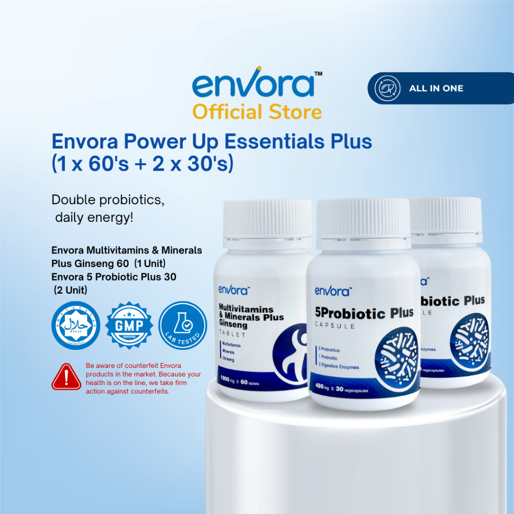 Envora Power Up Essentials Plus (1 x 60's + 2 x 30's) | Shopee Malaysia