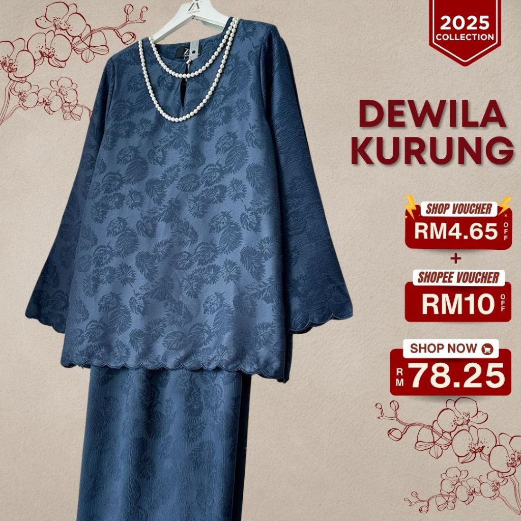 ZOE ARISSA Dewila Kurung Kedah Brocade Textured Baju Raya Modern Rich ...
