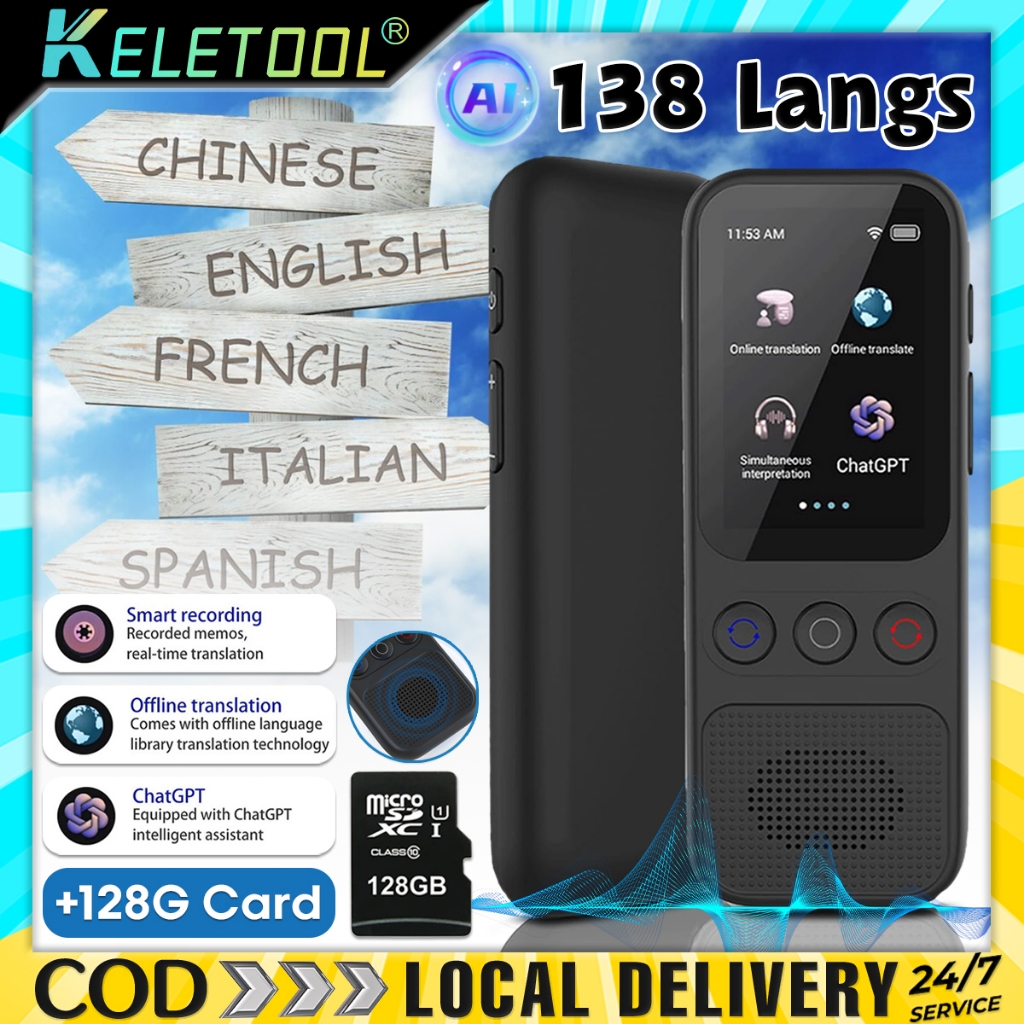Portable Language Translator Device AI Translator With 138 Languages 18 ...