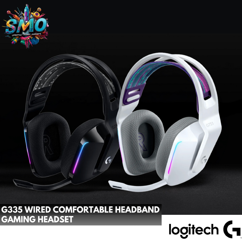 Genuine Logitech G335 Wired Gaming Headset , with Comfortable Headband ...