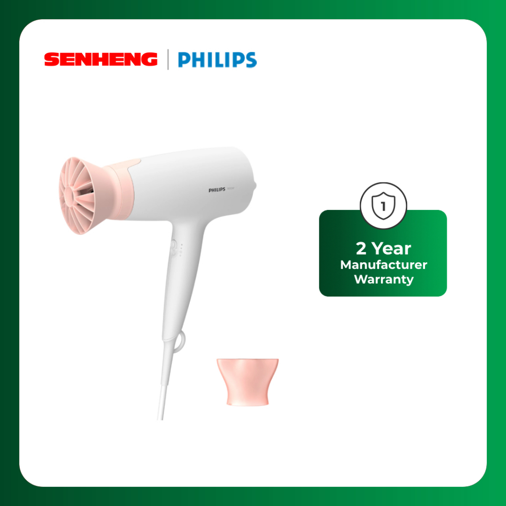 Philips 3000 Series Hair Dryer BHD300/13 3 heat & speed settings Pengering Rambut | Shopee Malaysia