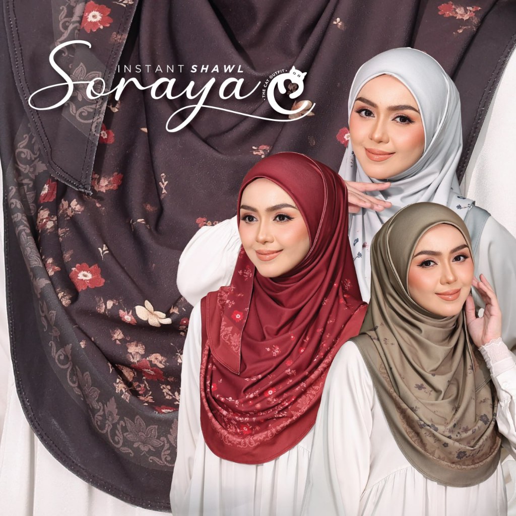 SORAYA INSTANT SHAWL | MATERIAL MOSS CREPE PREMIUM | IRONLESS ...