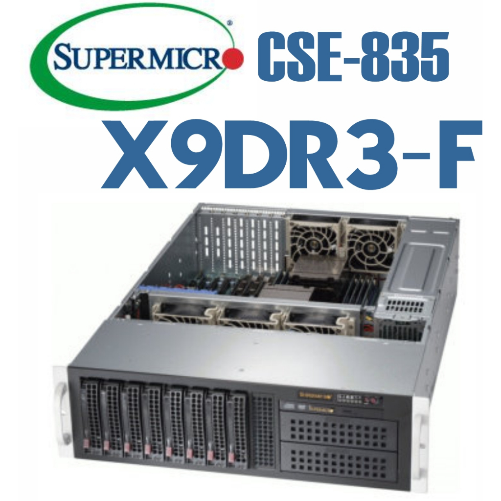 Supermicro SuperChassis CSE-835 X9DR3-F 8 x 3.5" 3U CTO Rack Server ...