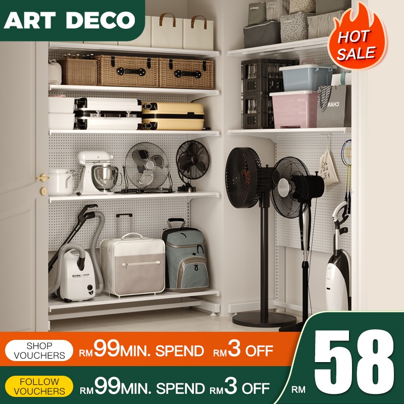 Adjustable Metal Rack Shelf Pegboard Accessories Rak Besi Bertingkat ...