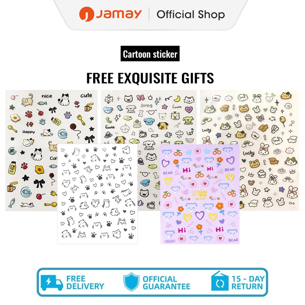JAMAY DIY Sticker Cute Cartoon Decoration Stickers YZ02 | Shopee Malaysia