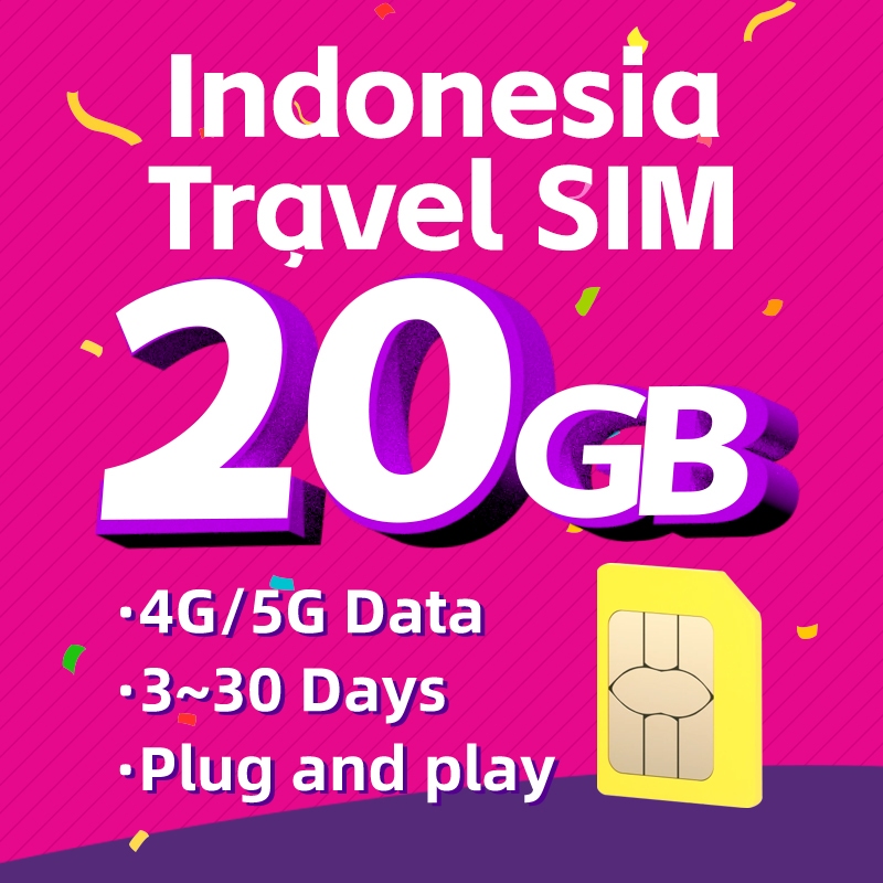 Indonesia card 4G / 5G Data+Hotspot+ Auto VPN Instagram Whatsapp etc ...