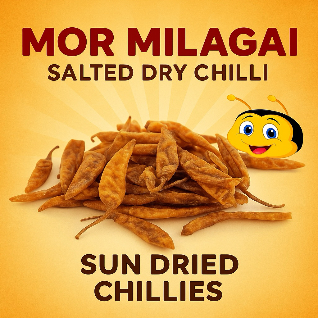 🛍️ MOR MILAGAI - SALTED DRY CHILLI 50G 🌶️ 🔥 Authentic South Indian Sun ...