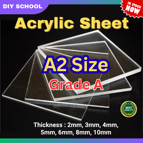 A2* Size Acrylic Sheet | Clear Acrylic for Art & Craft, DIY, and ...