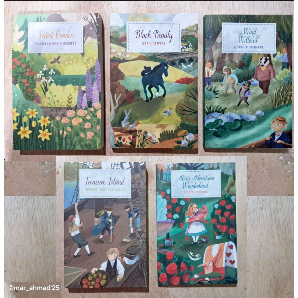 CLASSIC NOVEL ALICE BLACK BEAUTY SECRET GARDEN THE WIND TREASURE ISLAND ...