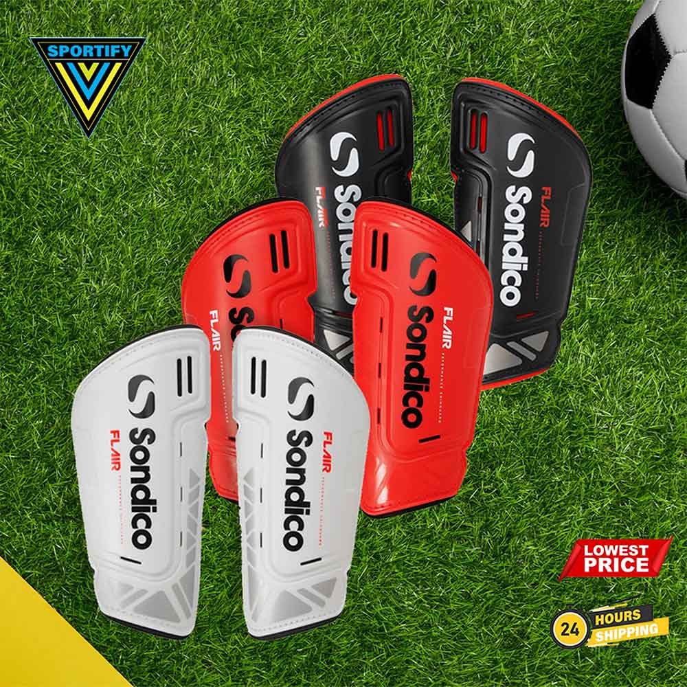 {READY STOCK} Sondico Football Shinguard Flair Slip - Junior | Shopee ...