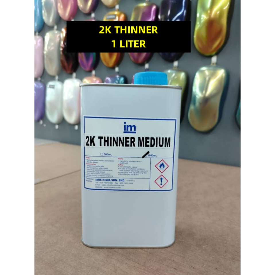 2K THINNER 1 LITER/CAMPUR CAT KERETA/ CLEARCOAT/(READY STOCK) | Shopee ...