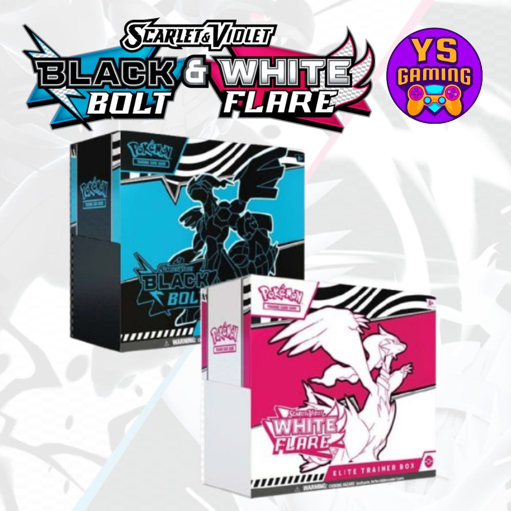Pokemon TCG SV10.5 Black Bolt/ White Flare ETB | Shopee Malaysia