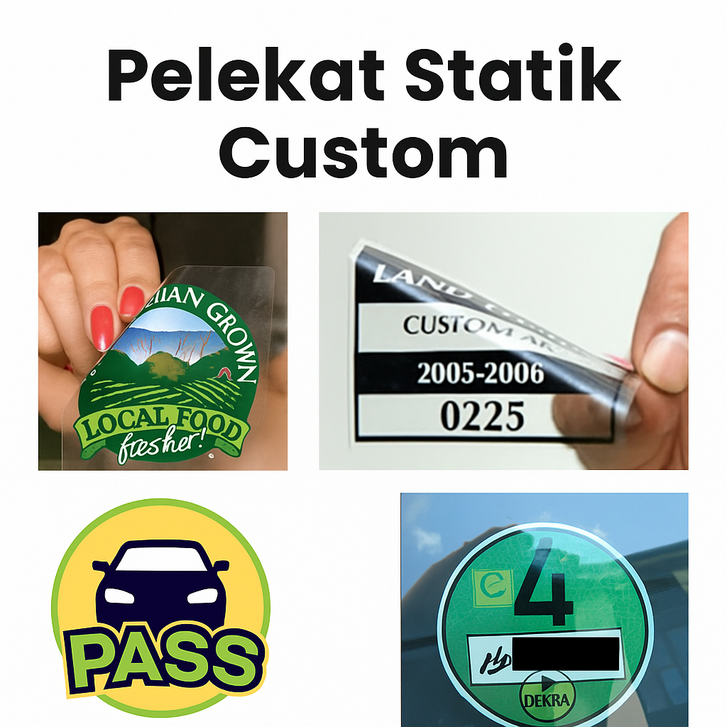 Pelekat Statik Custom Cling Stiker - Iklan, Hiasan Kereta & Rumah ...