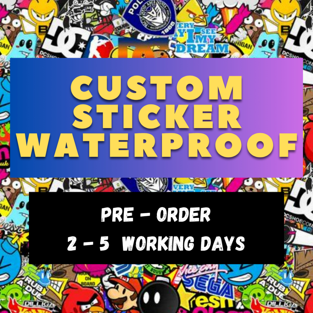 Custom Sticker Waterproof (MTsticker) 3 . | Shopee Malaysia