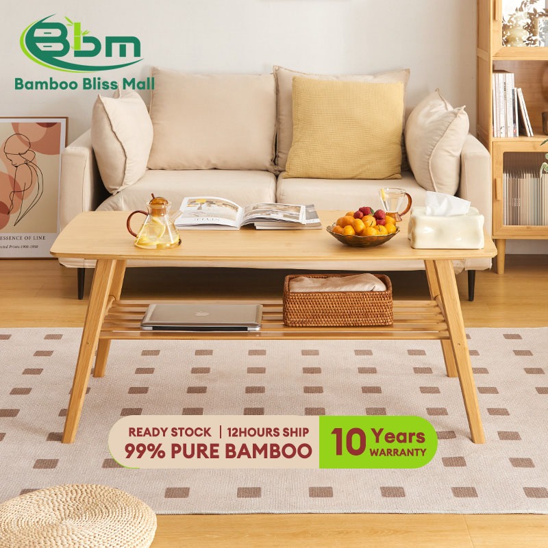 BBM Bamboo Study Table Meja Teh 80/100/120CM Sofa Side Table Laptop ...