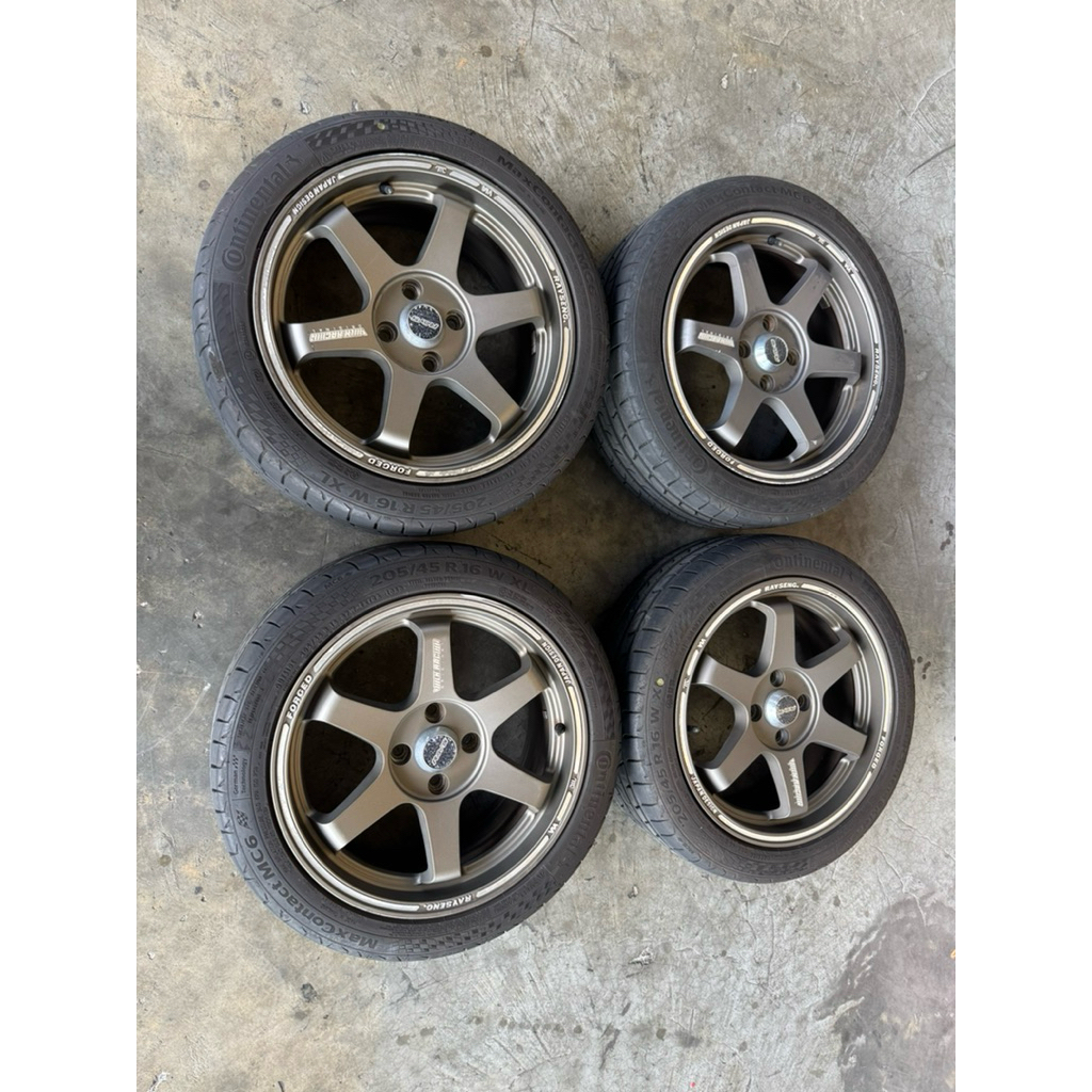 Rays TE37 16 Inch 4x100 Japan Design Original Halfcut Volk Racing Rays ...
